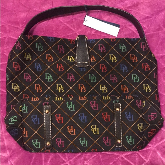 Dooney & Bourke | Bags | Db Multi Color Logo Lock Bag | Poshmark